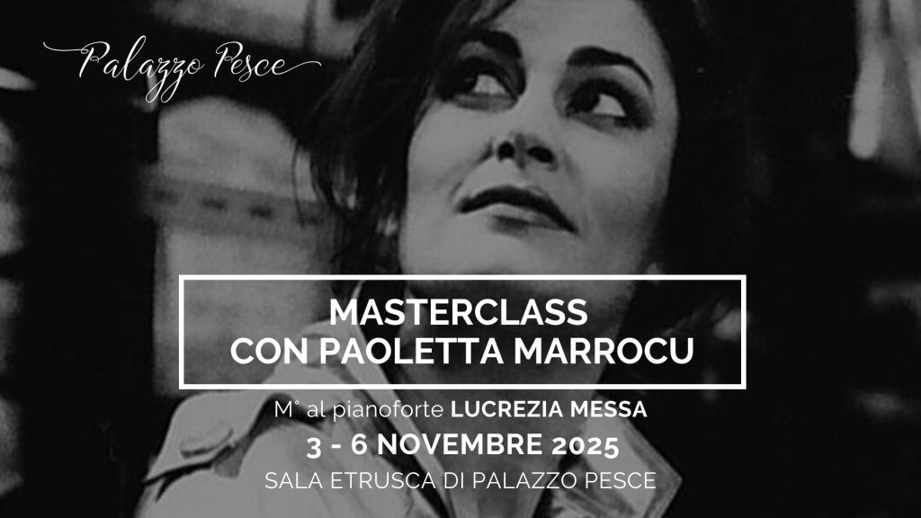3 – 6 novembre 2025: Masterclass con Paoletta Marrocu – Palazzo Pesce